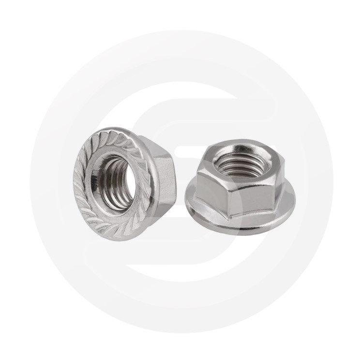 [ M3 to M12 ] SUS304 Flange Nut DIN 6932 | Shopee Malaysia