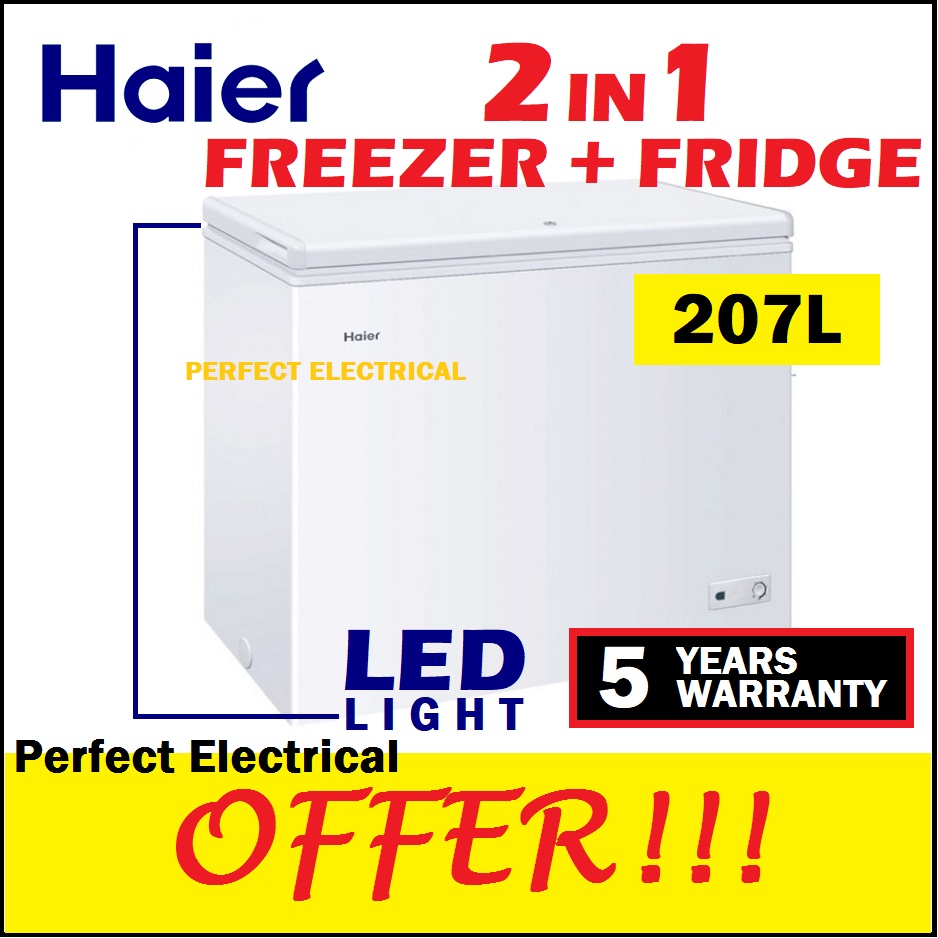 Haier BD-248HP Chest Freezer 207L R600a 2 in 1 Convertible Fridge ...