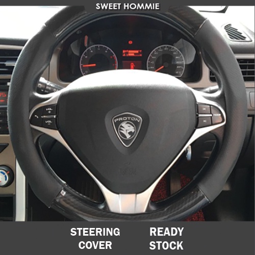 X50 X70 Saga VVT Carbon Fiber Leather Steering Cover Stering Cover Myvi ...