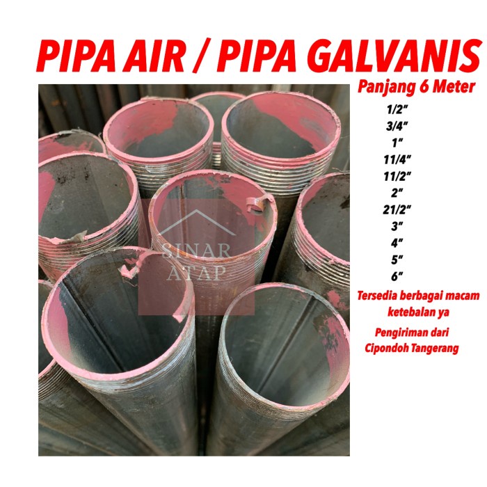 Water PIPE/GALVANIS 21/2" THICK 2 MM LENGTH 6 M | Shopee Malaysia
