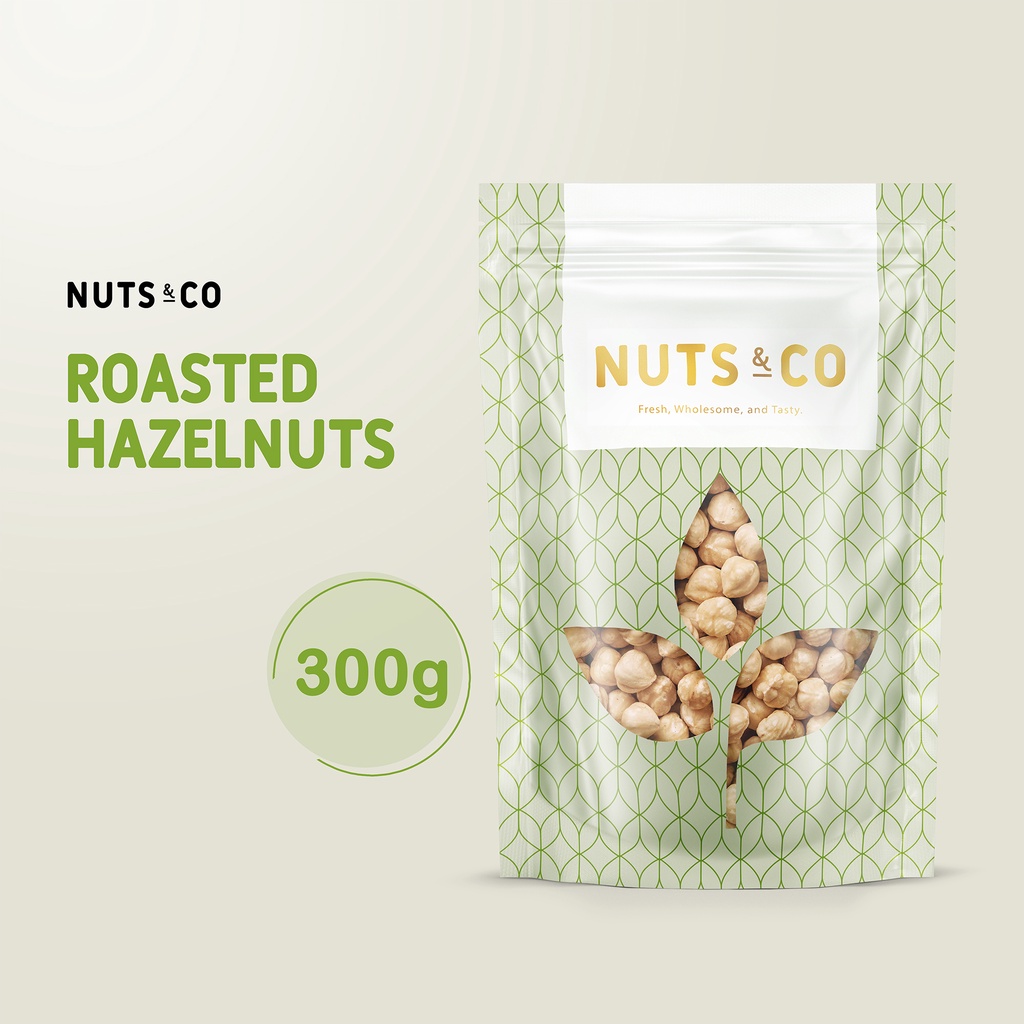 Nuts & Co Roasted Hazelnuts (Unsalted) 300g Kacang Hazelnut Panggang ...