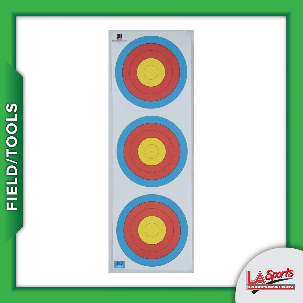 JVD WA 3x20cm Vertical Face - WORLD ARCHERY INDOOR 18M TARGET FACE ...