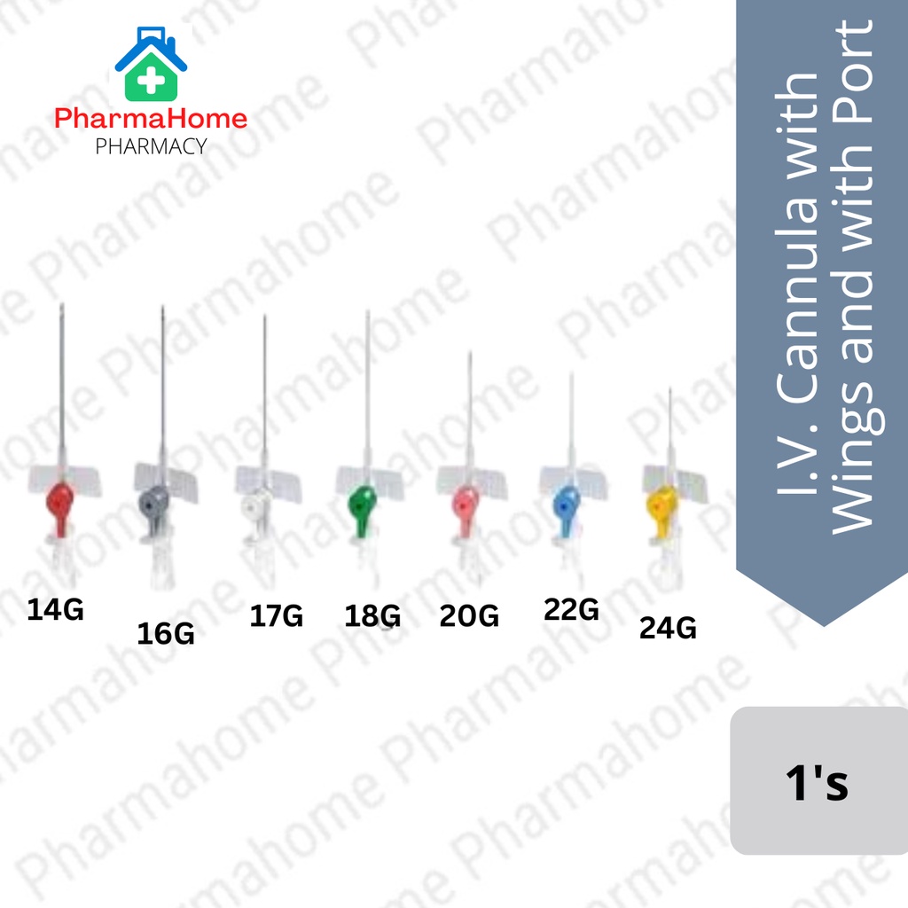 Hospitech IV Cannula / Catheter with Valve [ Size: 18G / 20G / 22G ...