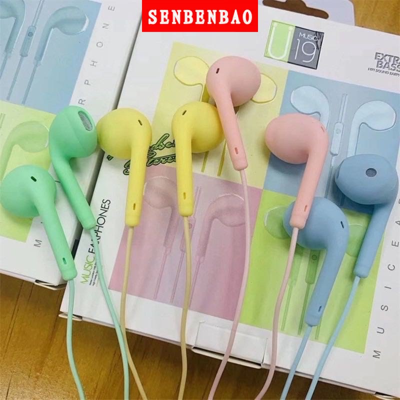 U19 Inpods Macaron 3.5mm Earphone Gaming Earbuds Sport Bass Headset ...