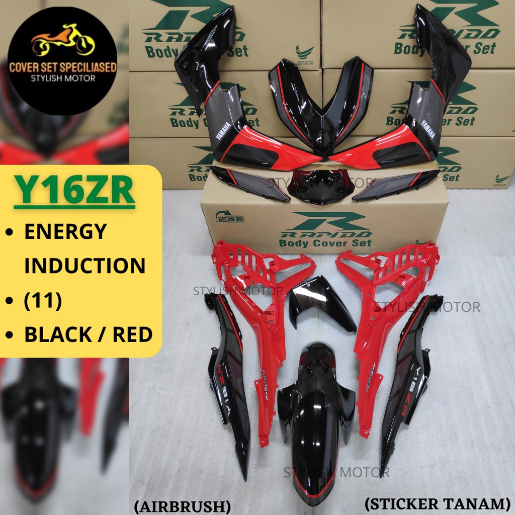 (STICKER TANAM/AIRBRUSH) RAPIDO COVER SET Y16ZR Y16 ENERGY INDUCTION ...