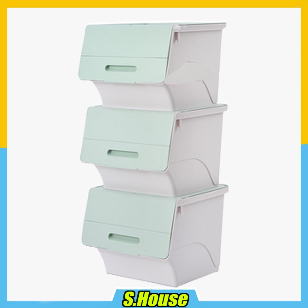 Multipurpose Wardrobe Toy Storage Box Front Open Bedroom Kotak Simpan ...