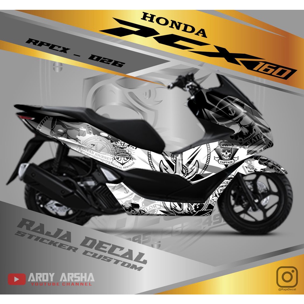 Honda PCX 160 2021 Fullbody Decal Sticker - All New PCX160 Decal ...