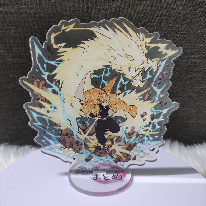 Demon Slayer Zenitsu Thunder Dragon Zenitsu Acrylic plate 16cm Tanjiro ...