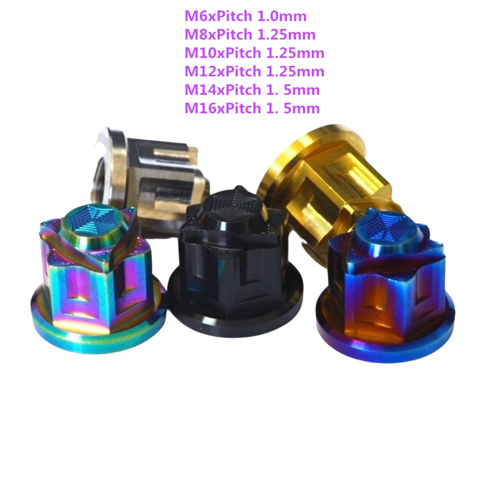 Titanium alloy nut M6/M8/M10/M12/M14TC4 hexagon star closed shock ...