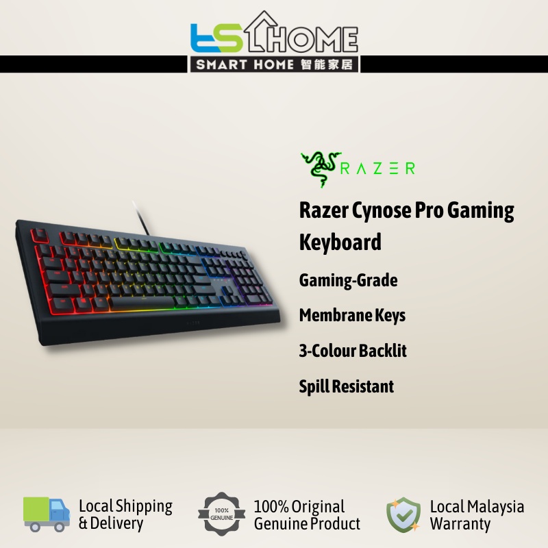 Razer Cynosa Pro Gaming Keyboard 3 Color Backlighting Gaming-Grade ...