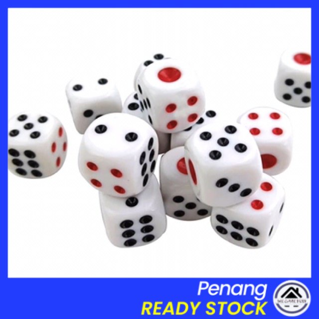 Wecareyou20 White Dice 1PC Dadu Mainan Board Game KTV Shake Dice Cup ...