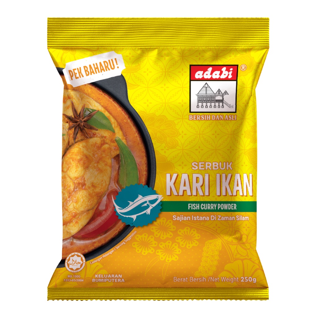 Adabi Curry Powder - Serbuk Kari Ikan /Kurma/ Daging/Rendang (250g ...