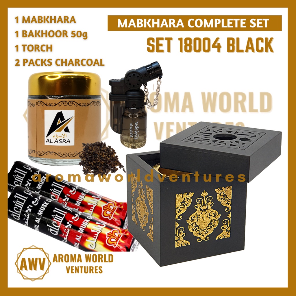 Set 18004 Black & WHITE / Single Mabkhara And Full Set, In Sets Include ...