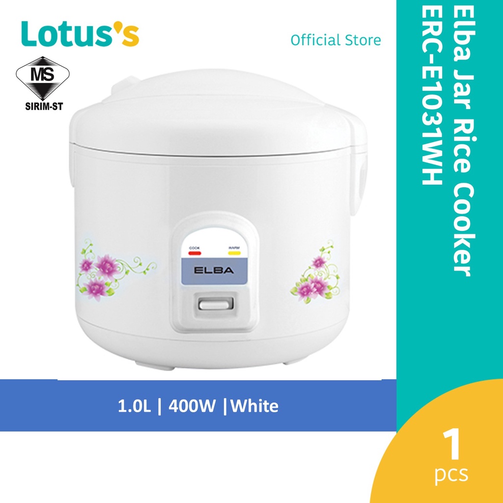 Elba 1L Jar Rice Cooker ERC-E1031WH | Shopee Malaysia
