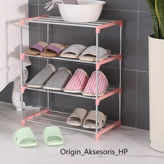 Exclusive!Origin - 4-tier Stainless Shoe Rack/Shoe Storage|Ra7 | Shopee ...