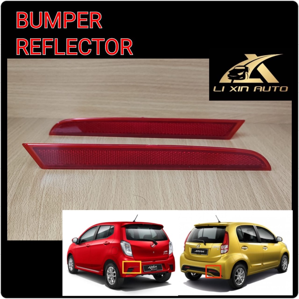 PERODUA AXIA SE 14-17,MYVI ICON 15-17,ALZA 2018 REAR BUMPER REFLECTOR ...