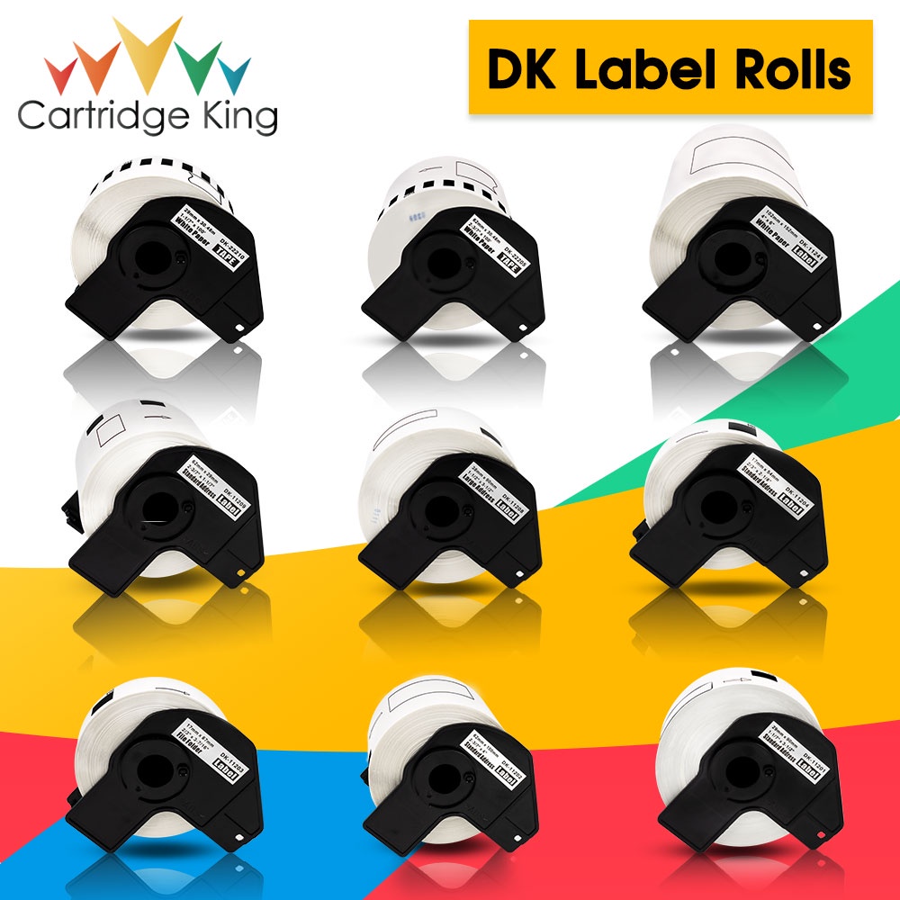 Brother Compatible Label Tape DK Rolls DK-22205 DK-11201 DK-11208 White ...