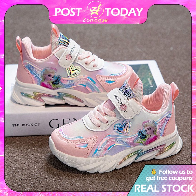 Ready Stock Kids Sneakers Frozen Elsa Princess Sneakers Girl Shoes ...