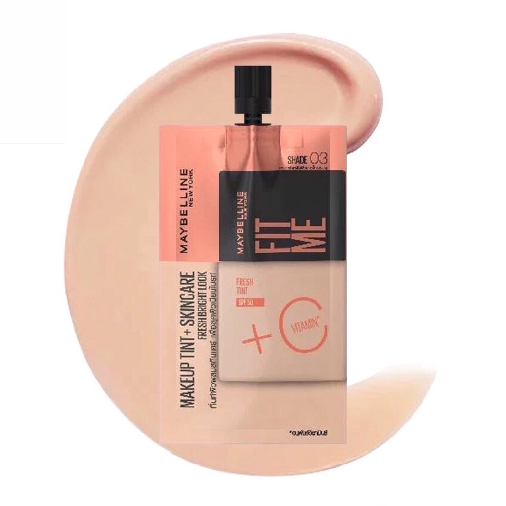 1 Sachet*** Maybelline Fit Me Fresh Tint SPF50 + Vit C Sachet 5 ml ...