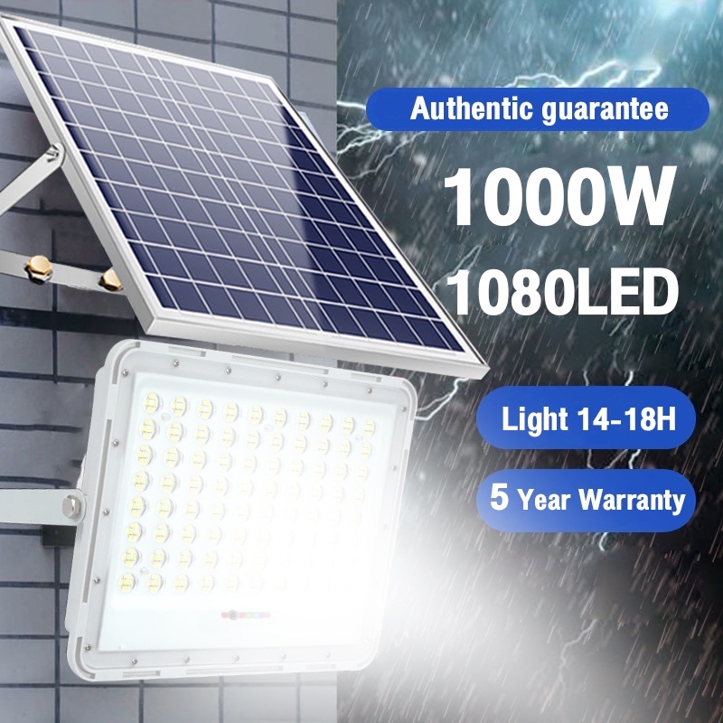 1000W lampu solar light outdoor lighting LED solar spotlight ...