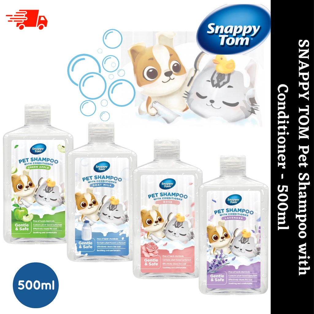 SNAPPY TOM Pet Shampoo with Conditioner 500ml / Cats & Dogs Shampoo ...