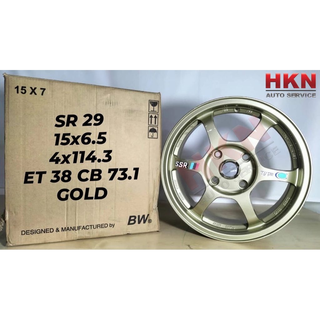 NEW Sport Rim/ Car Wheel Size 15" SR29 GOLD PERODUA PROTON HONDA TOYOTA ...
