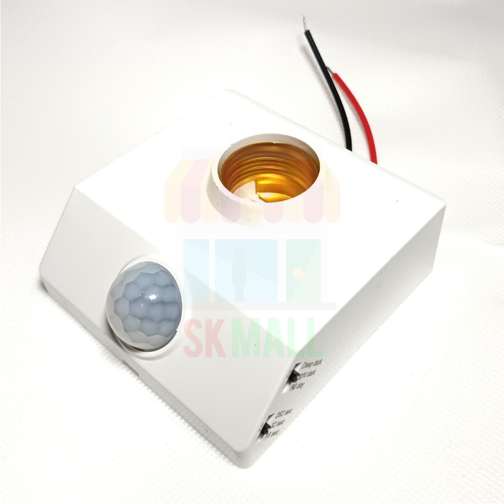 Automatic Human Body Infrared IR Sensor Lamp Holder LED Bulb Light E27 Base PIR Motion Detector ...