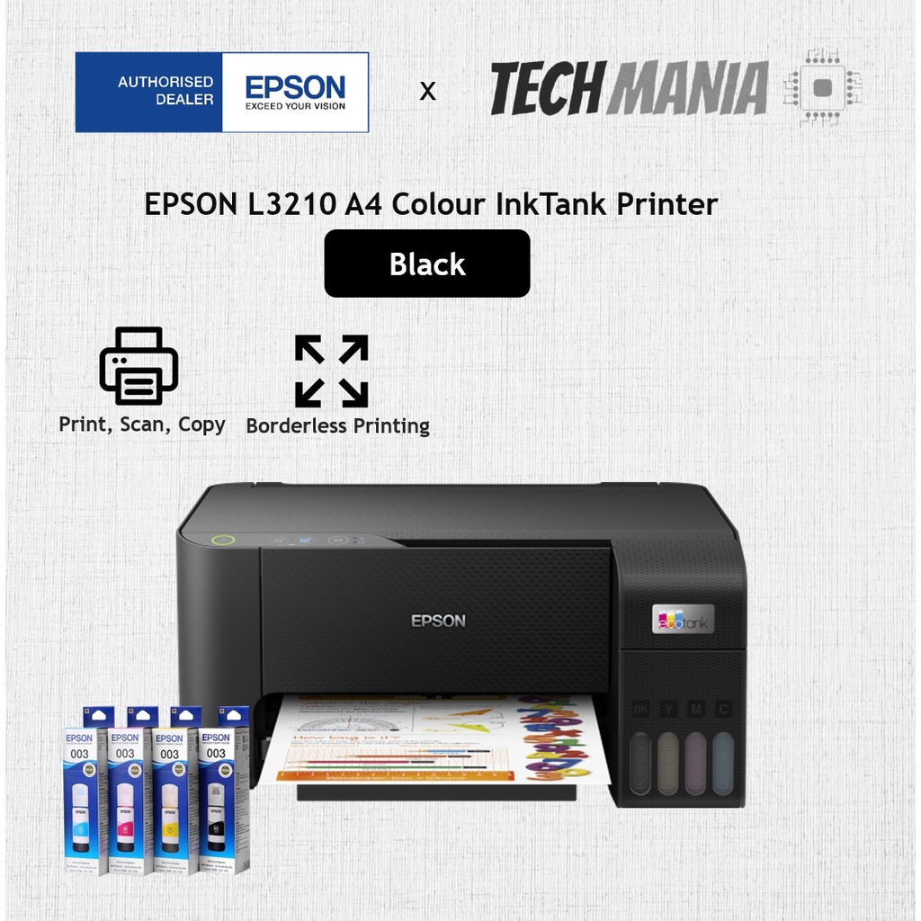 [🔥Limited Stock🔥] Epson EcoTank L3210 A4 All-in-One Ink Tank Printer ...