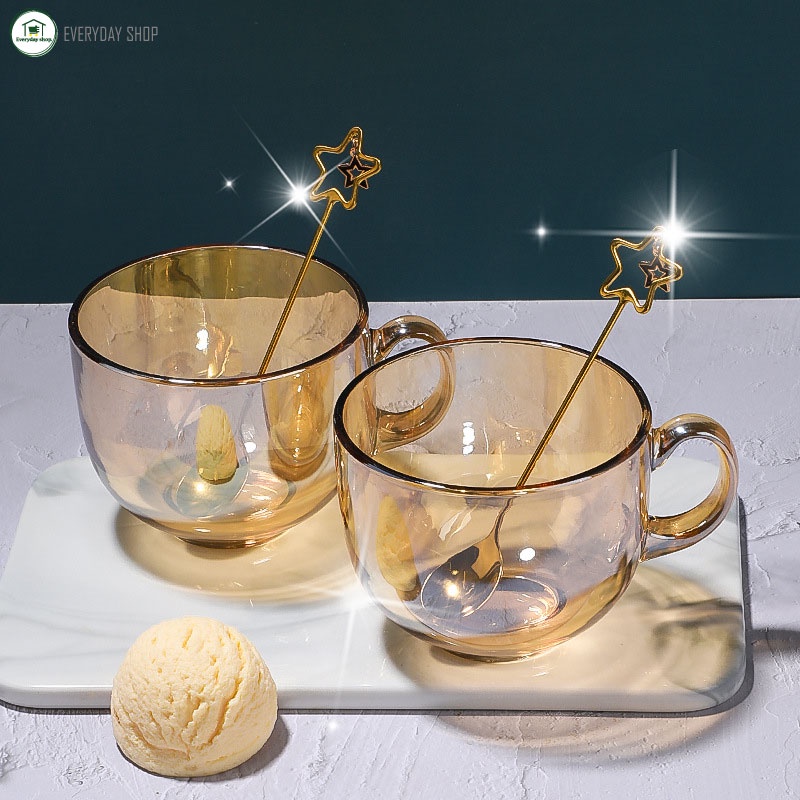 INS Breakfast Glass Mug with Large Capacity Milk Oatmeal Yogurt Bowl ...