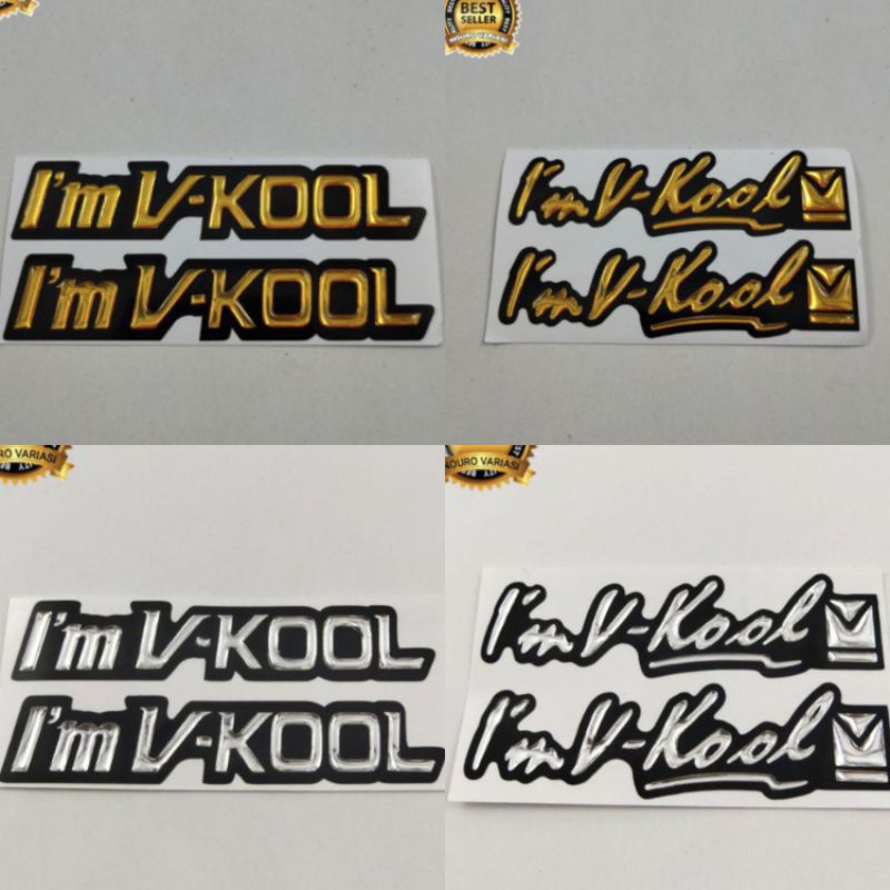 I'm v kool VKOOL vcool logo embossed emblem | Shopee Malaysia