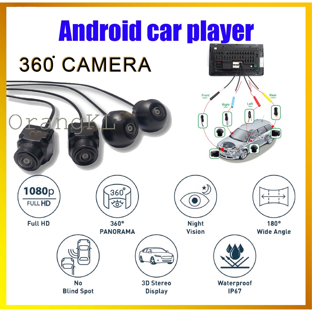 AHD 1080P Around View 360 Degree Bird 3D Camera Surround System ...