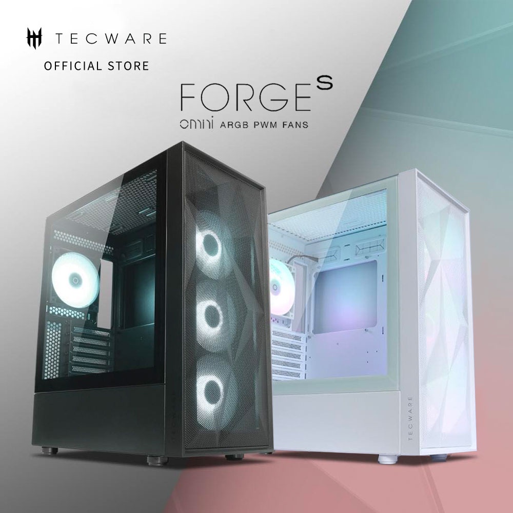 Tecware Forge S TG ARGB - Black / White | Shopee Malaysia