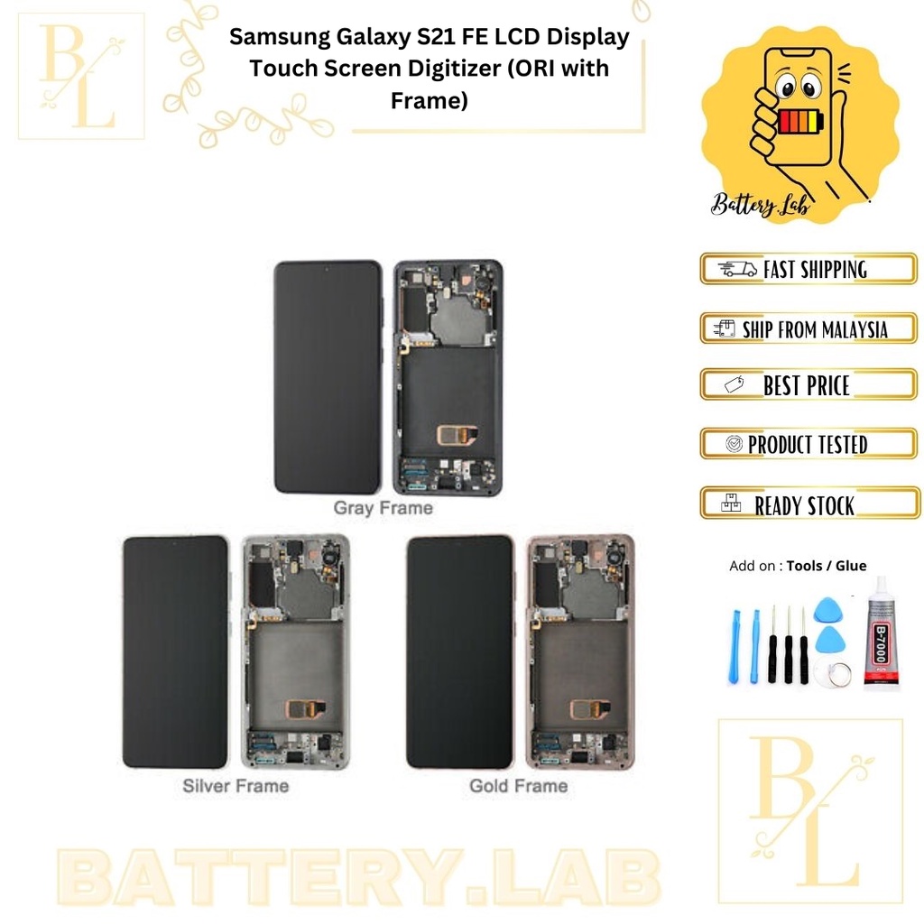 Samsung Galaxy S21 FE LCD Display Touch Screen Digitizer (ORI with ...