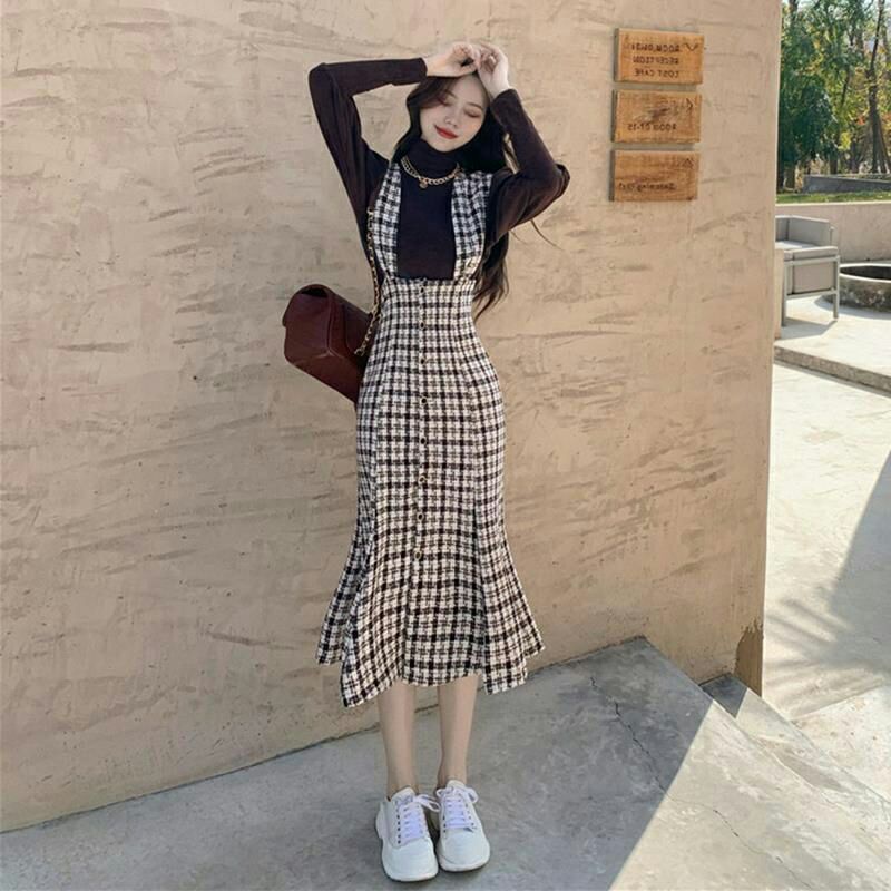 Fishtail Evening Dress Set with Puff Sleeves for a Beautiful, Elegant ...