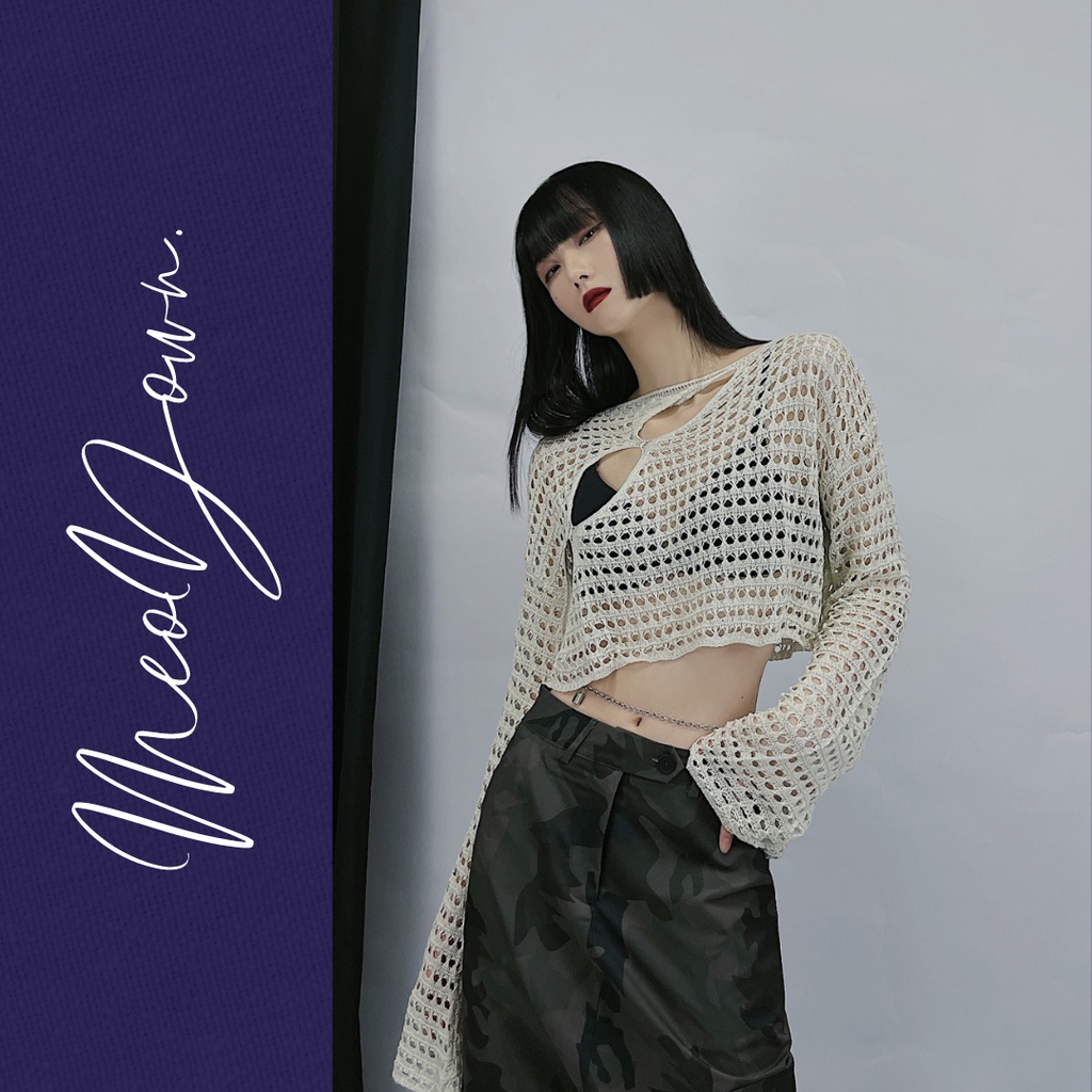 Y2k Punk Streetwear Sexy Mesh Shirt | Shopee Malaysia