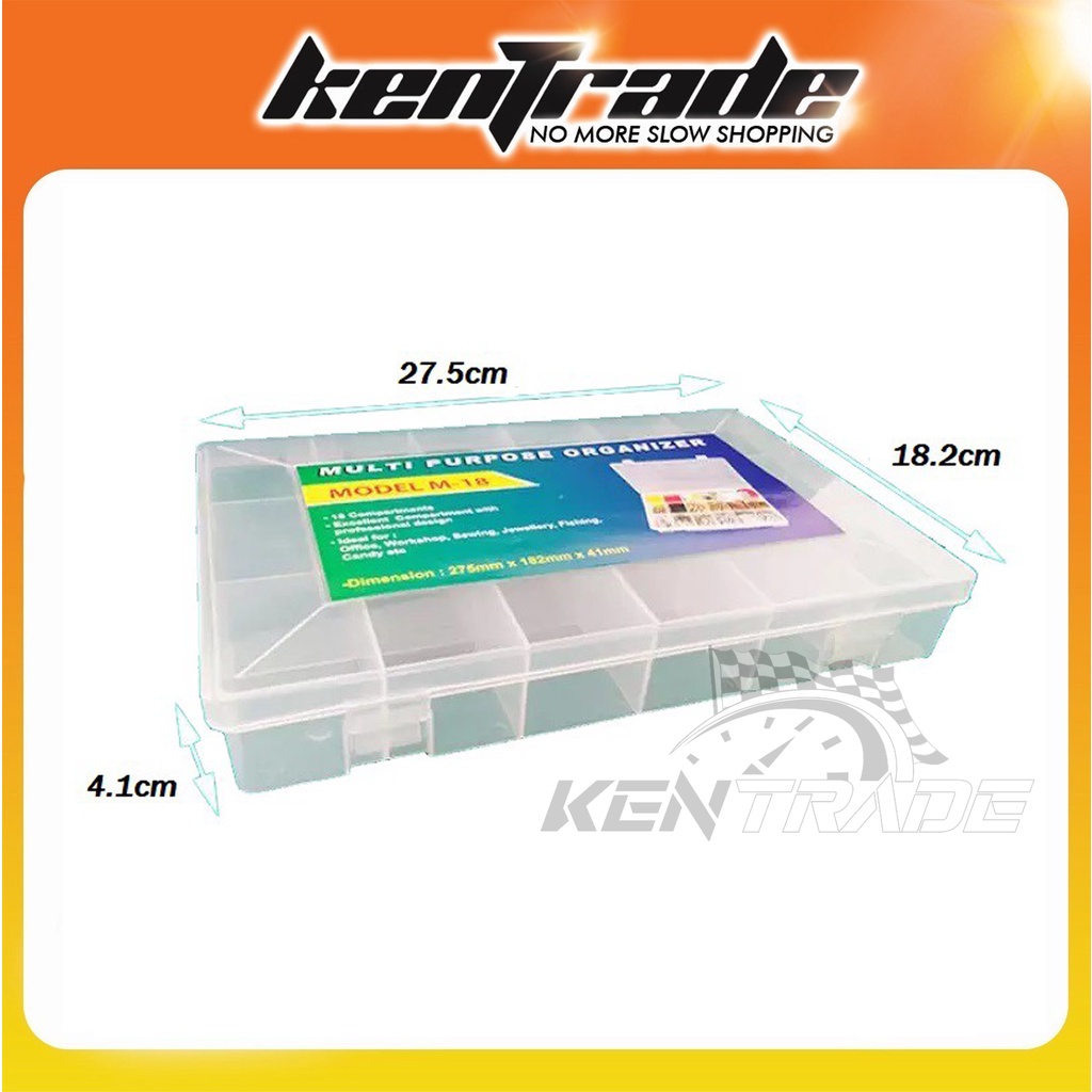 18 Compartments Multipurpose organizer Box | Shopee Malaysia