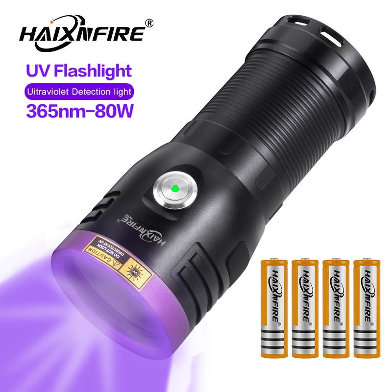 HaixnFire SV80 High power purple light 80W UV flashlight Cat Moss ...