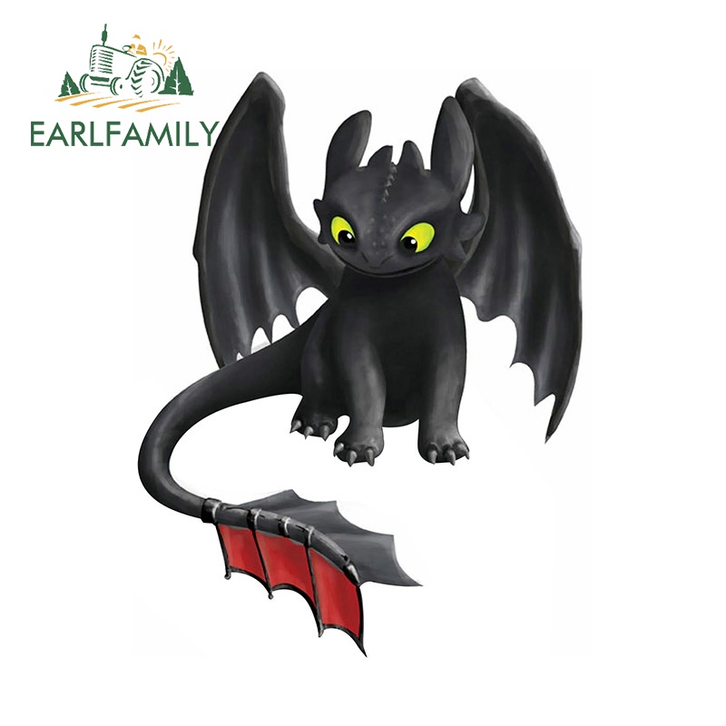 EARLFAMILY 13cm x 10.1cm for Toothless Anime Car Sticker Cute Window ...