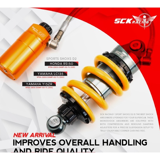 SCK RACING [ SPORTS SHOXS D2 DOUBLE DAMPING ] GAS monoshock / absorber ...