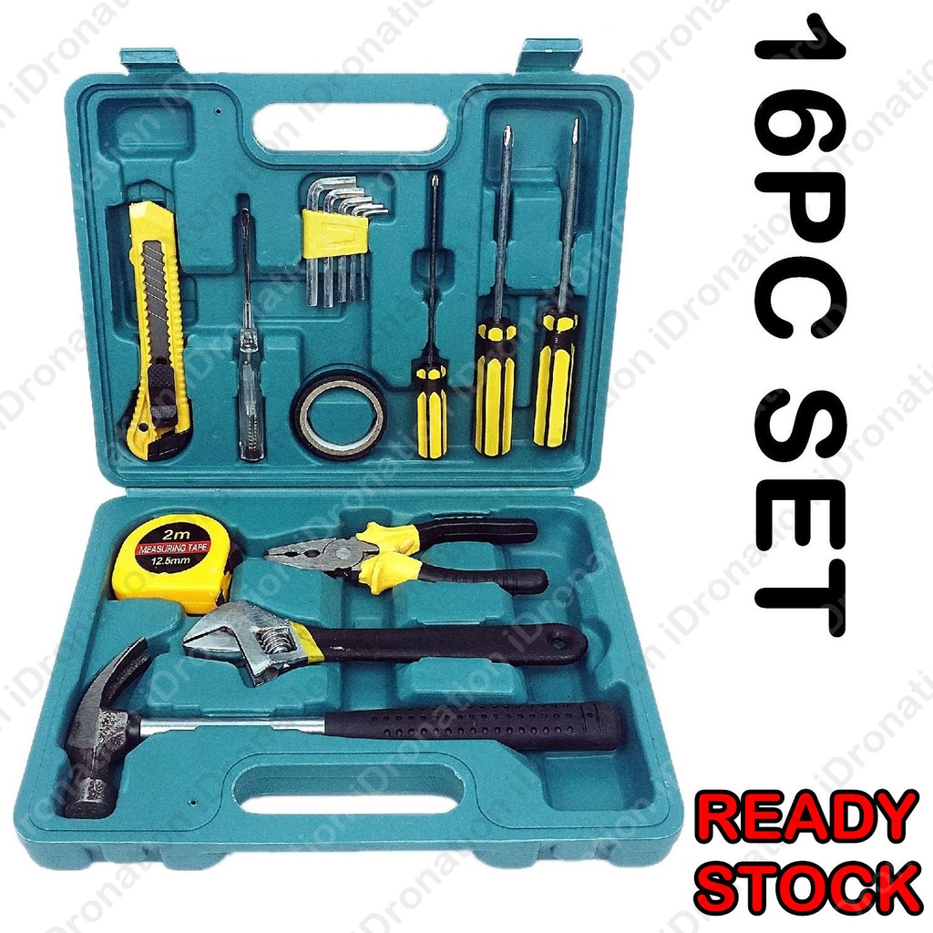 9PC 13PC 16PC Screwdriver Wrench Hammer Pliers Combination Household ...
