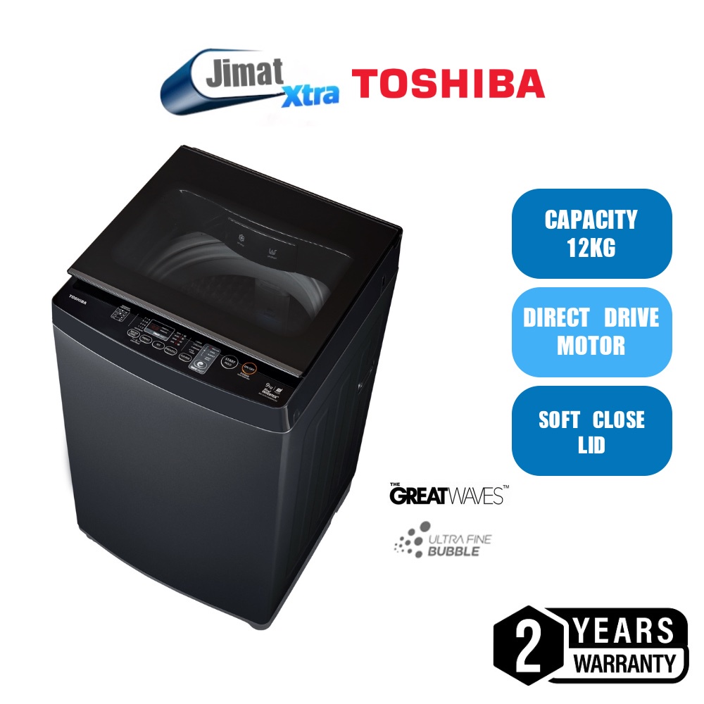 Toshiba Washing Machine (12KG) DDM Inverter THE GREATWAVES™ Top Load ...