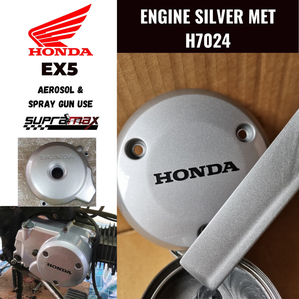 [Honda EX5 Engine Cover Silver H7024 ] 2K Paint Aikka DIY Cat Aerosol ...
