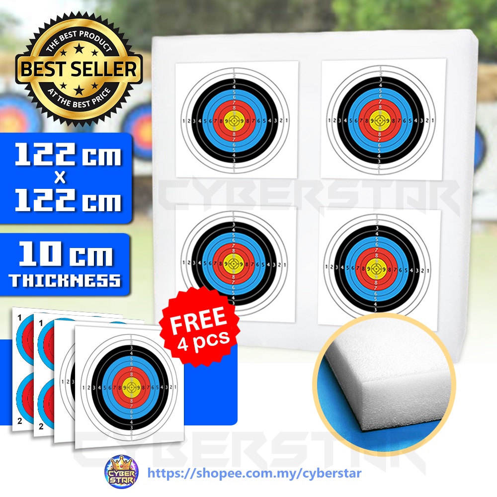Archery Target Butt Shooting Target Foam Target Board 122cmx122cmx10cm ...