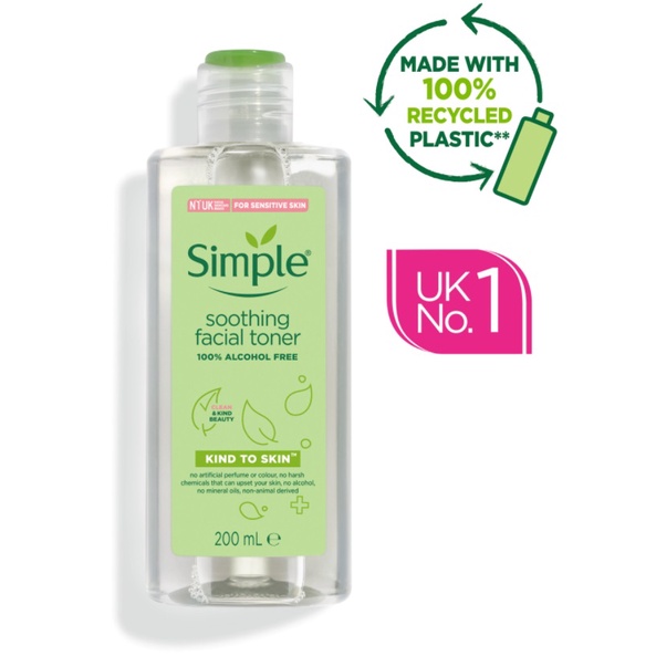 SIMPLE Toner Kind to Skin Soothing Facial Toner 200ml (toner muka ...