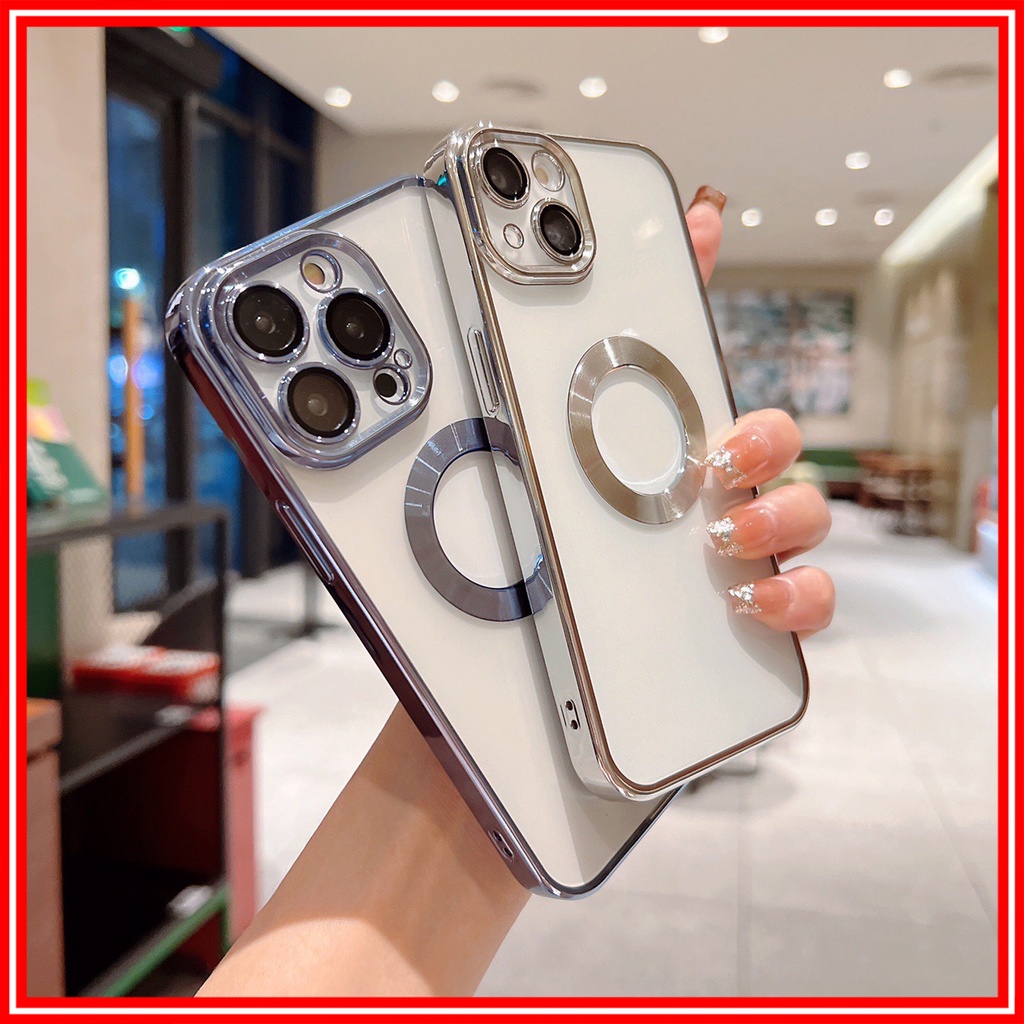 ì-phone 14 13 Series Luxury Hole Lens Protection Soft TPU Clear Cover ...