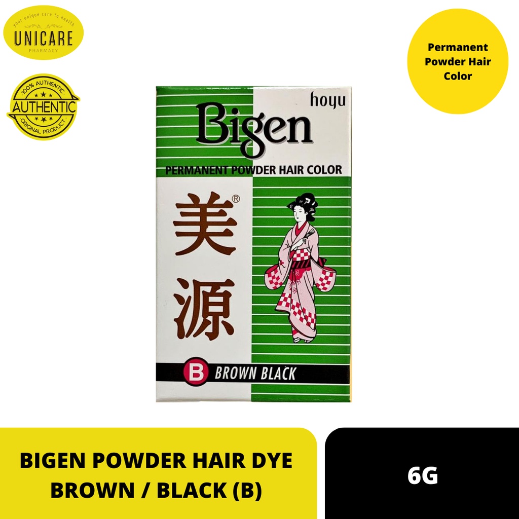 BIGEN POWDER HAIR DYE BROWN / BLACK 6G (B) | Shopee Malaysia