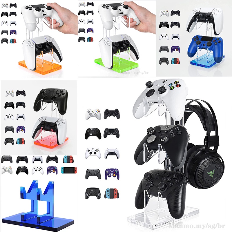 3 Tier Controller Stand and Headset Stand for Xbox ONE X Switch PS4 PS5 ...
