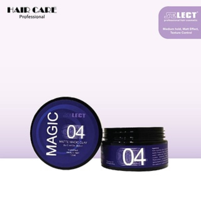 Select Matte Magic Clay ( 04 Medium Hold ) Wax Rambut (100ml) | Shopee ...