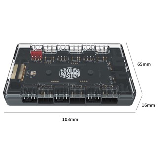 Cooler Master Hub ARGB+PWM 2 in-1 HUB 1 To 6 Port Expansion 3 Pin 5V ...