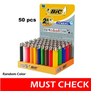 BIC Disposable Lighter J3 Slim x 1 Outer - 50 Pcs | Shopee Malaysia